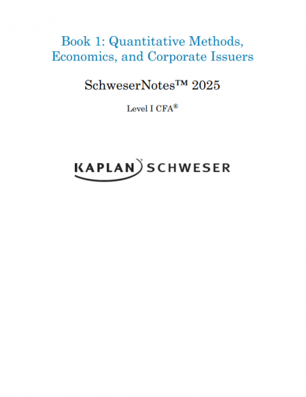 2025 CFA Schweser Notes Niveau - CFA eBooks