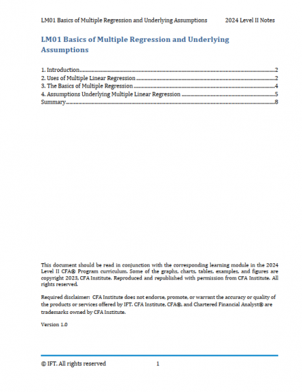 2024 CFA Level 2 IFT Study Notes - eBooki CFA