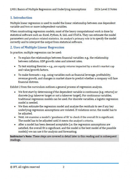 2024 CFA Level 2 IFT Study Notes - eBooki CFA