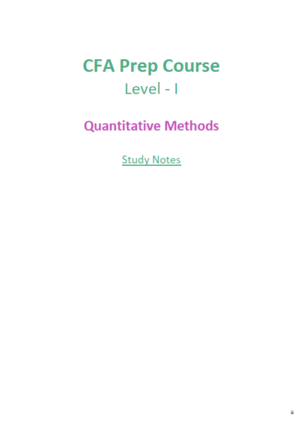 CFA 2025 - 2026 Niveau 1 Notes d'étude QuintEdge et Feuille de formules ...