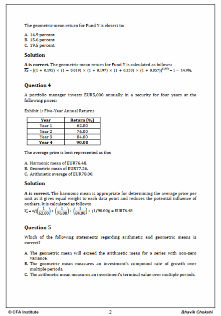 2026 CFA Level 1 多選題 - CFA 電子書